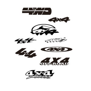 4X4 Svg Four by Four Logo Pack Off-road Rally Car Truck Racing SGV ...