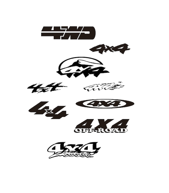 4X4 Svg Four by Four Logo Pack Off-road Rally Car Truck Racing | Etsy