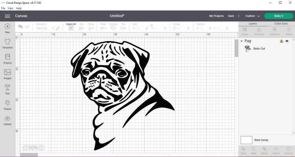 Pug Svg Pug Head Svg Dog Svg Pug Face Svg Cute Pug Face | Etsy