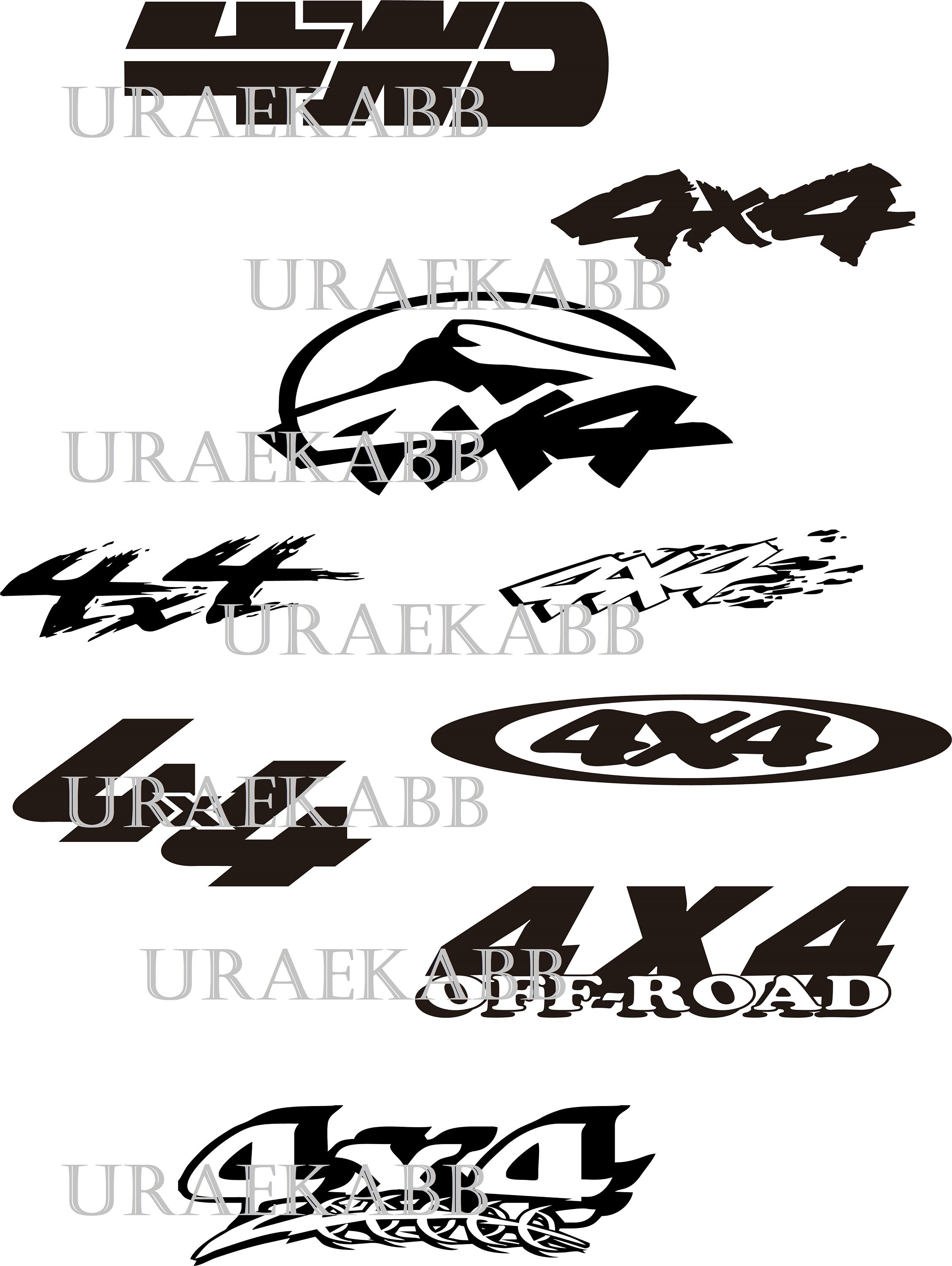 4X4 Svg Four by Four Logo Pack Off-road Rally Car Truck Racing - Etsy ...