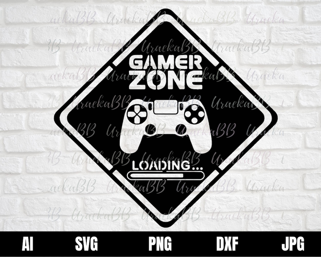 Game Zone Wall Room or Doors Gamer Loading Decor Cricut Cut File, Svg ...