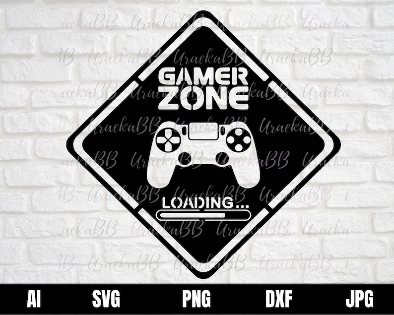Game Zone Wall Room o Doors Gamer cargando Decor Cricut Cut File, svg ...