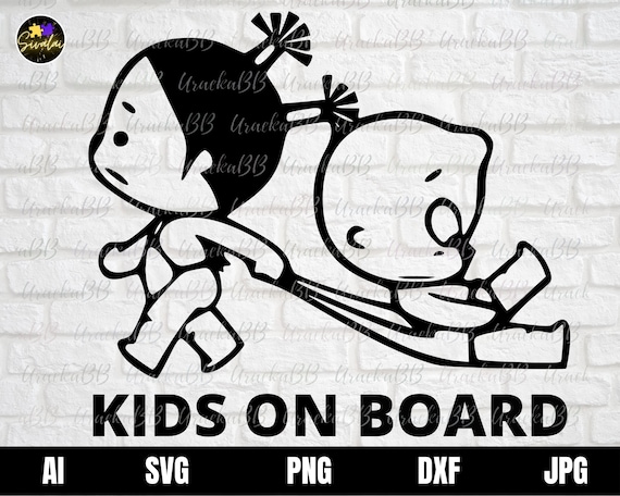 Kids on Board Svg Car Decal Svg Baby on Board Svg Cricut Cut - Etsy