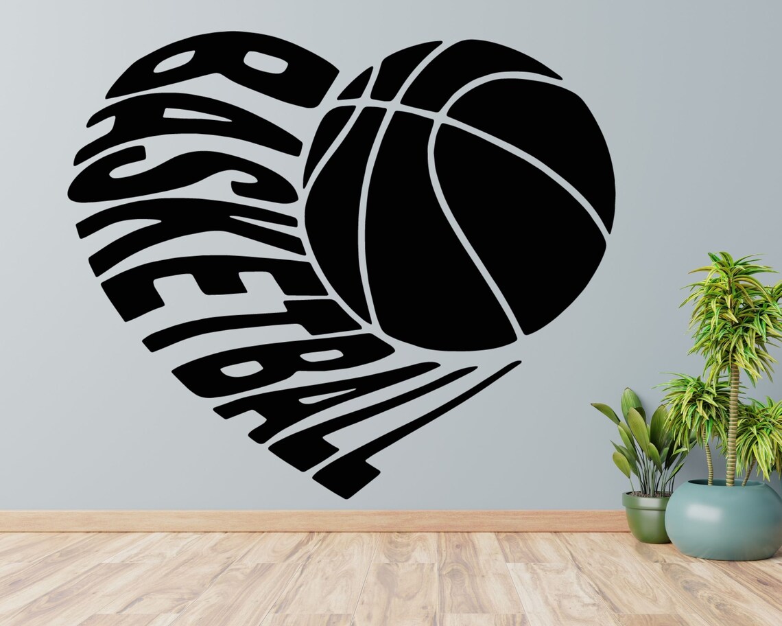 Basketball Heart Svg Basketball Svg Basketball Love Svg | Etsy