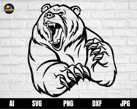 Angry Charging Bear Svg Angry Bear Svg Bear Svg Hunting - Etsy India