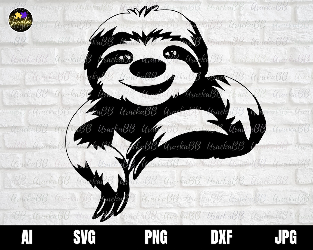 Cute Sloth SVG, Sloth Clipart, Baby Sloth Svg, Sloth Head Svg, Sloth ...