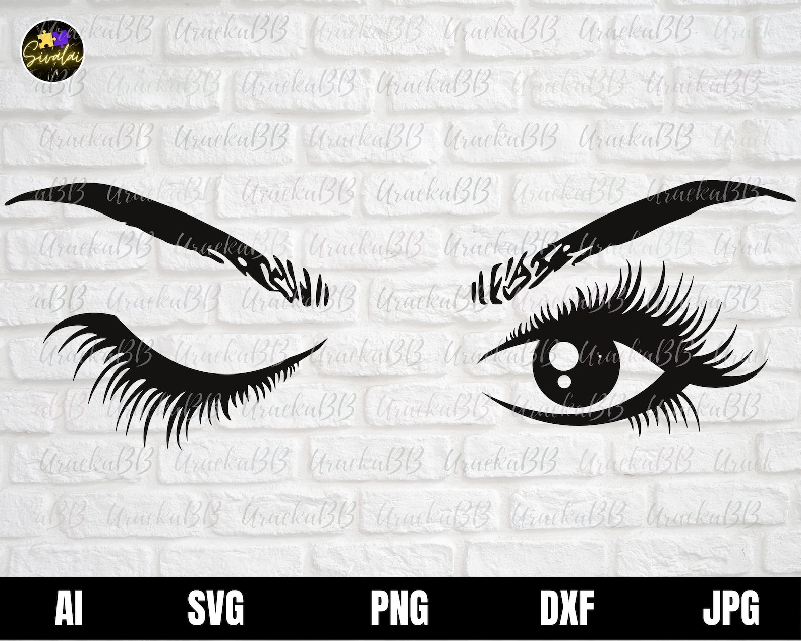 Winking Svg Winking Eye Svg Winking Lashes Svg Eyelashes - Etsy