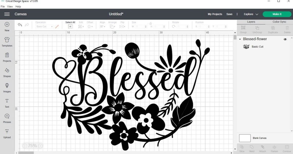 Blessed Flower Svg, Flower Quote Svg, Blessed Svg, Quotes Svg ...