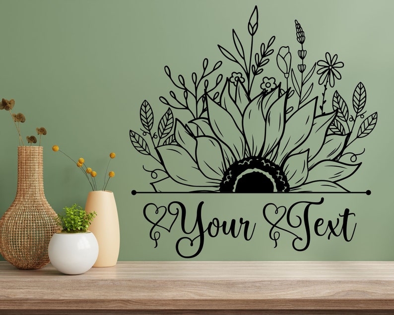 Split Sunflower Svg Flowers Monogram Svg Split Flower Svg - Etsy