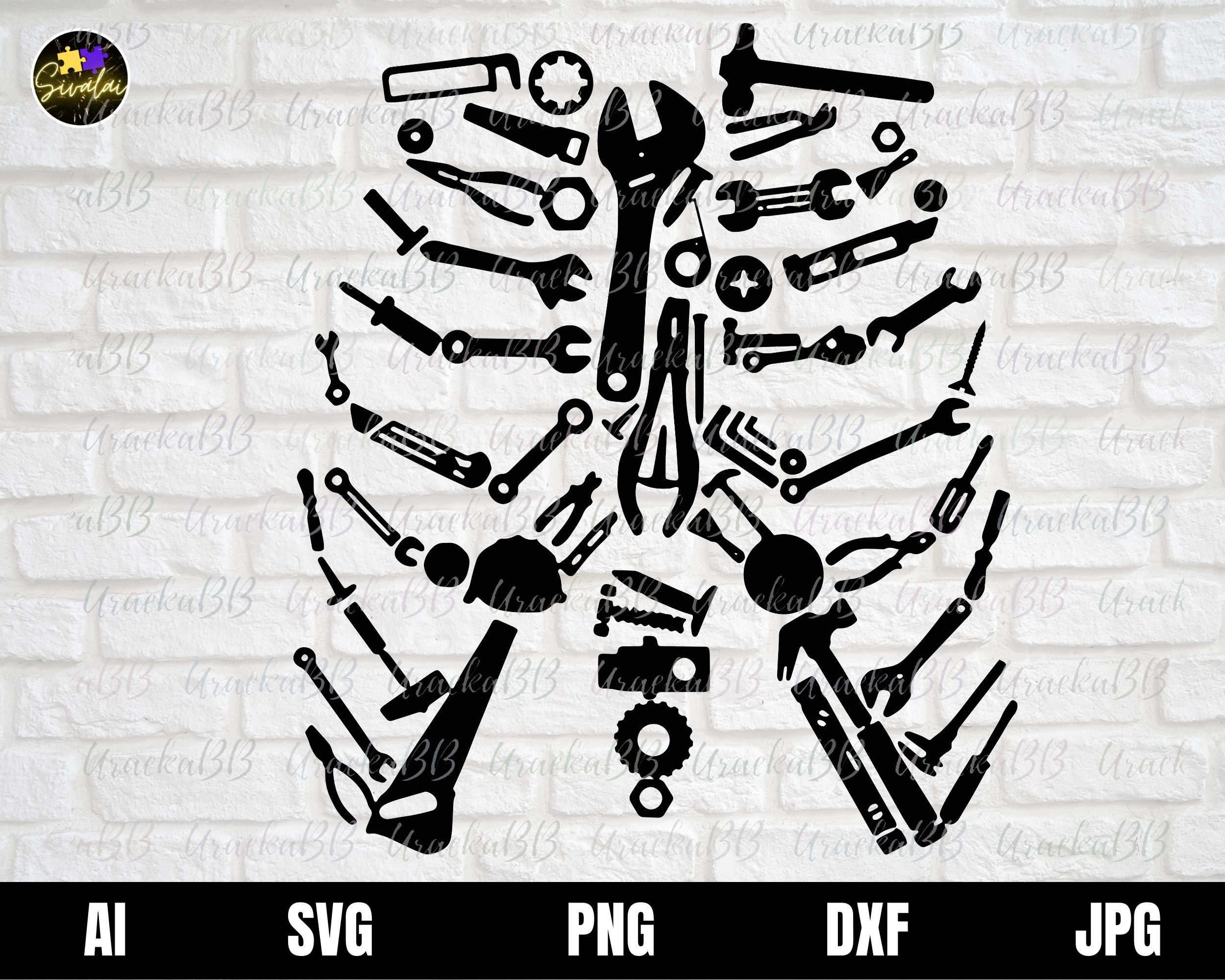 Funny Mechanic Tools Skeleton Svg, Mechanic Life SVG, Mechanic Tools ...