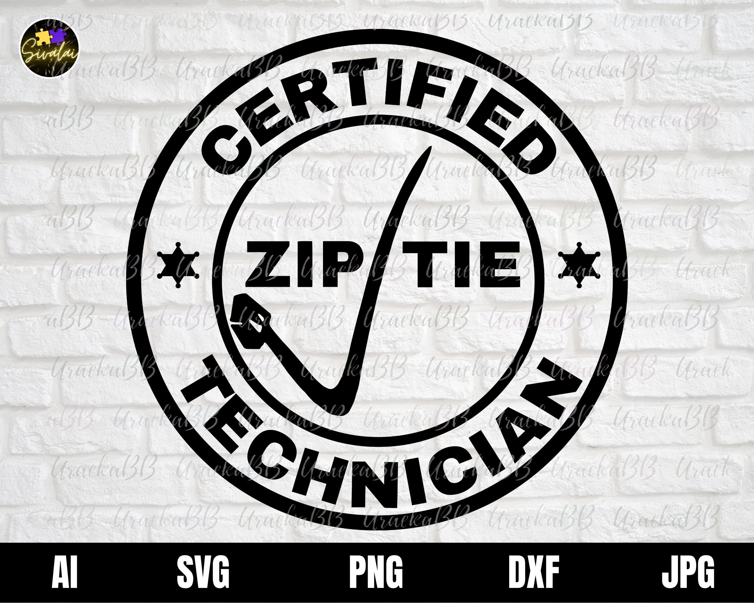 Certified Zip Tie Technician Svg Files for Cricut Zip Tie Svg - Etsy Canada