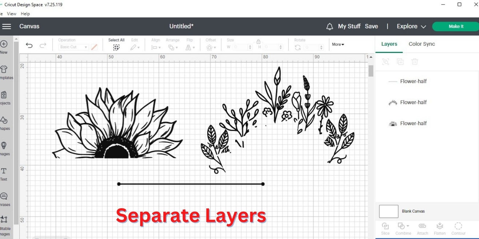 Split Sunflower Svg Flowers Monogram Svg Split Flower Svg - Etsy