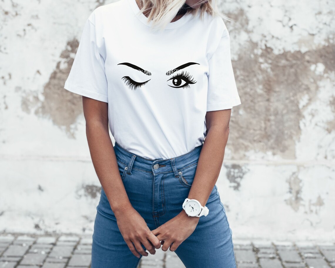 Winking Svg Winking Eye Svg Winking Lashes Svg Eyelashes - Etsy