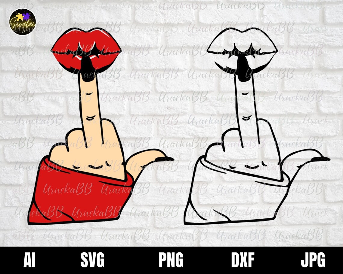 Middle Finger Svg, Female Middle Finger Svg, Finger Svg, Rude Finger ...