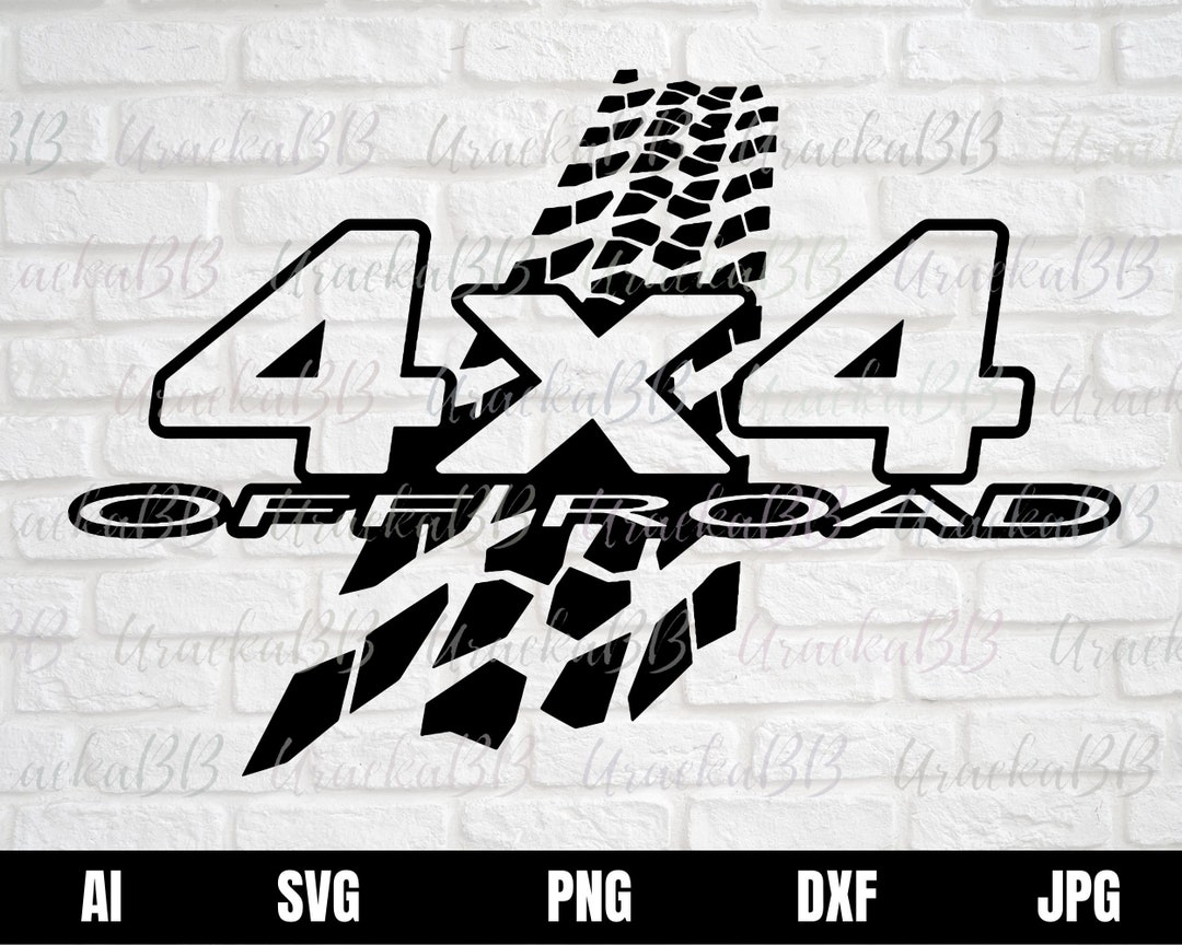4X4 Svg Four by Four Logo Off-road Rally Car Truck Racing SGV Vector ...