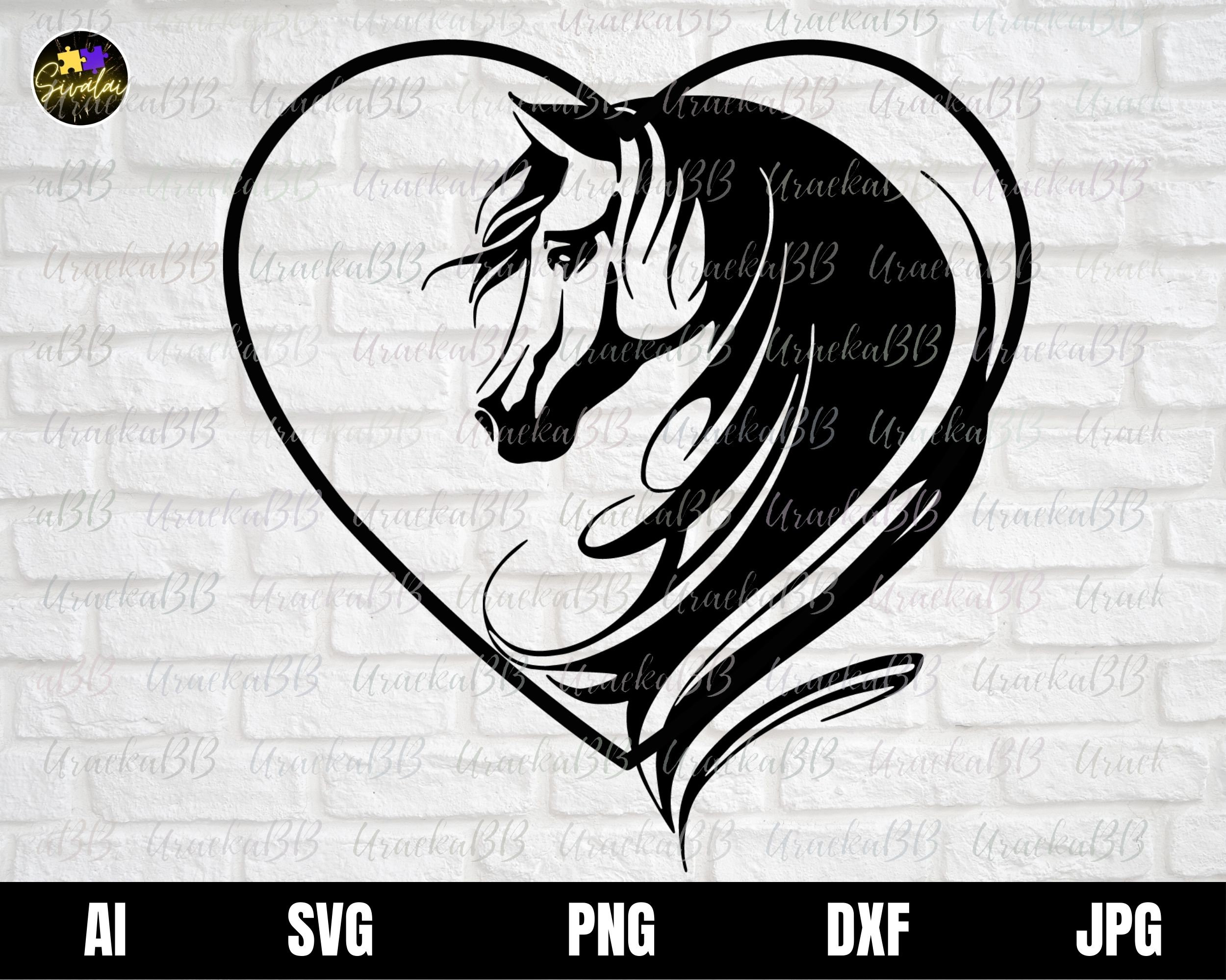 Horse Heart Svg, Horse Svg, I Love Horses Svg, Beautiful Horse Svg ...