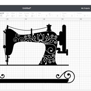 Sewing Machine Svg, Floral Sewing Machine Svg, Vintage Sewing Machine ...