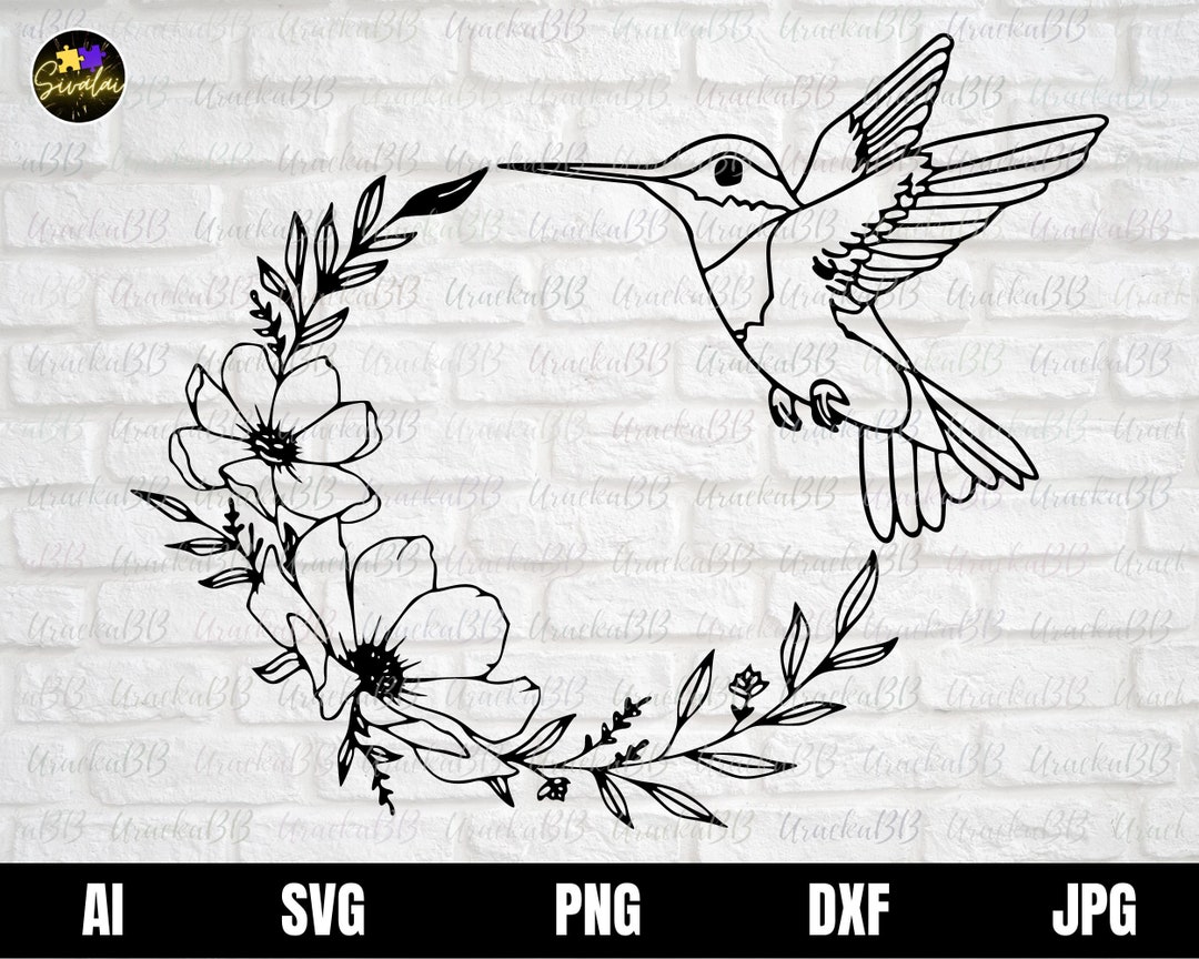 Bird Svg, Hummingbird Svg, Hummingbird Flowers Svg, Flower Humming Bird ...