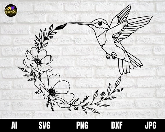 Bird Svg Hummingbird Svg Hummingbird Flowers Svg Flower - Etsy