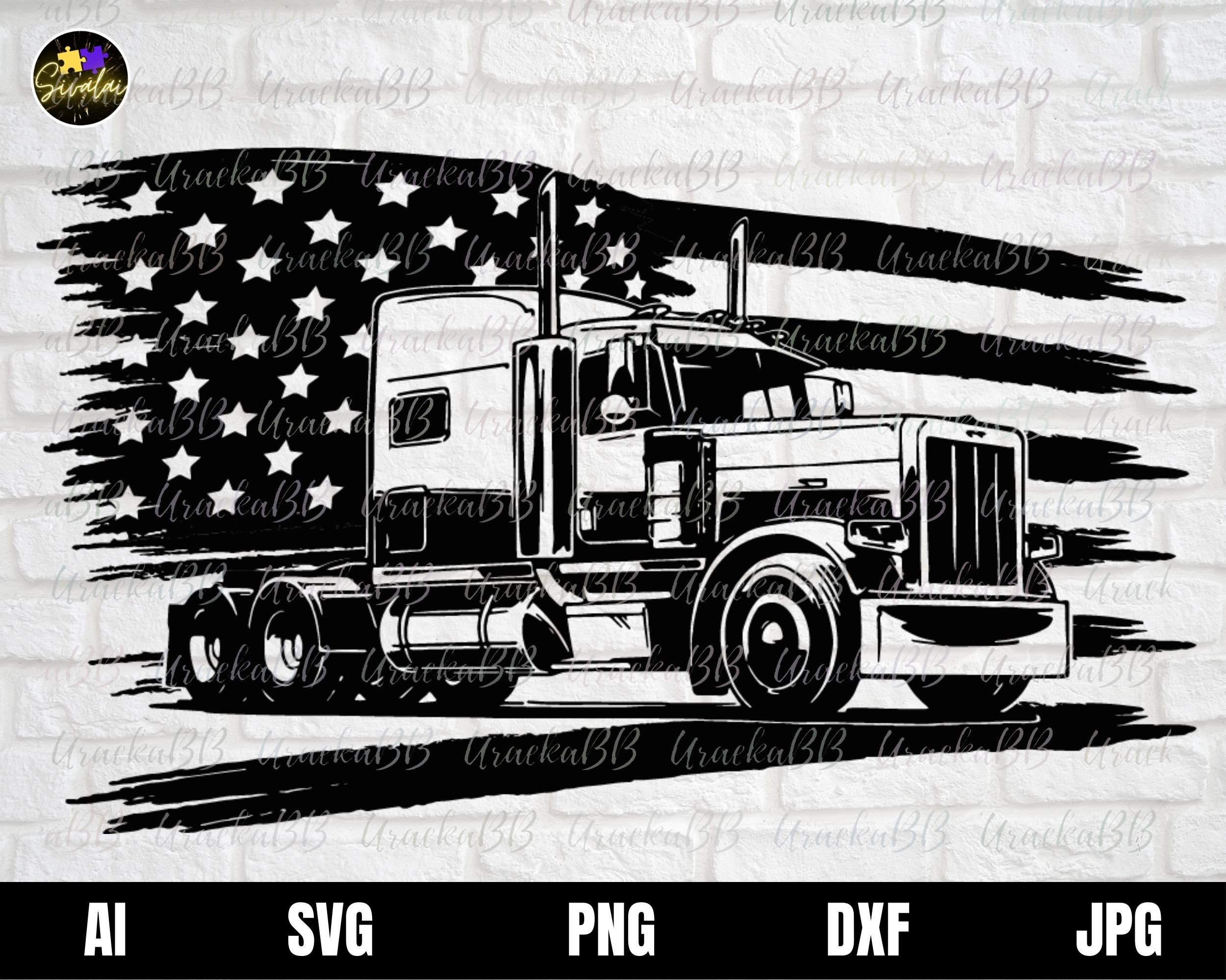 US Semi Truck Svg Truck Svg Semi Truck Svg US Truck Driver - Etsy Canada