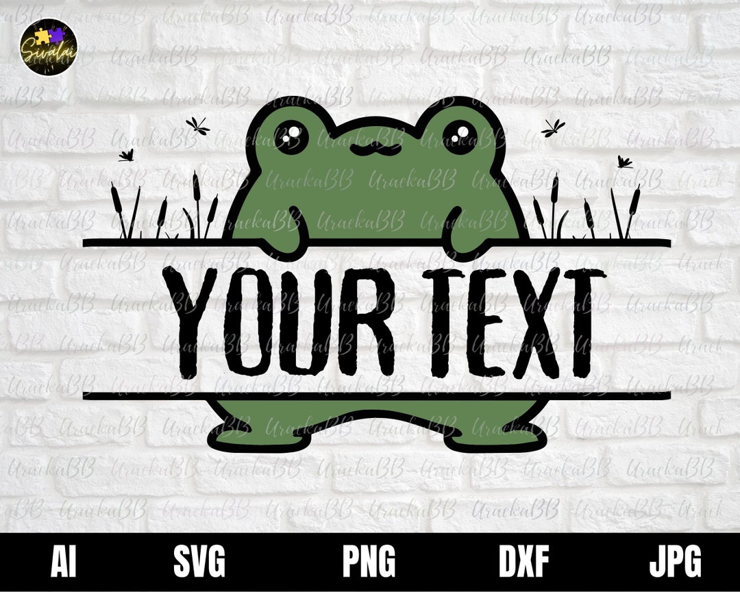 Frog Monogram SVG, Frog SVG, Split Frog Svg, Frog Flowers Svg, Floral ...