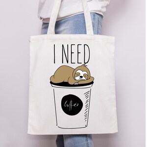 I Need Coffee Svg, Coffee Cup Svg, Sloth Svg, Coffee Lover Svg, Sloffee ...