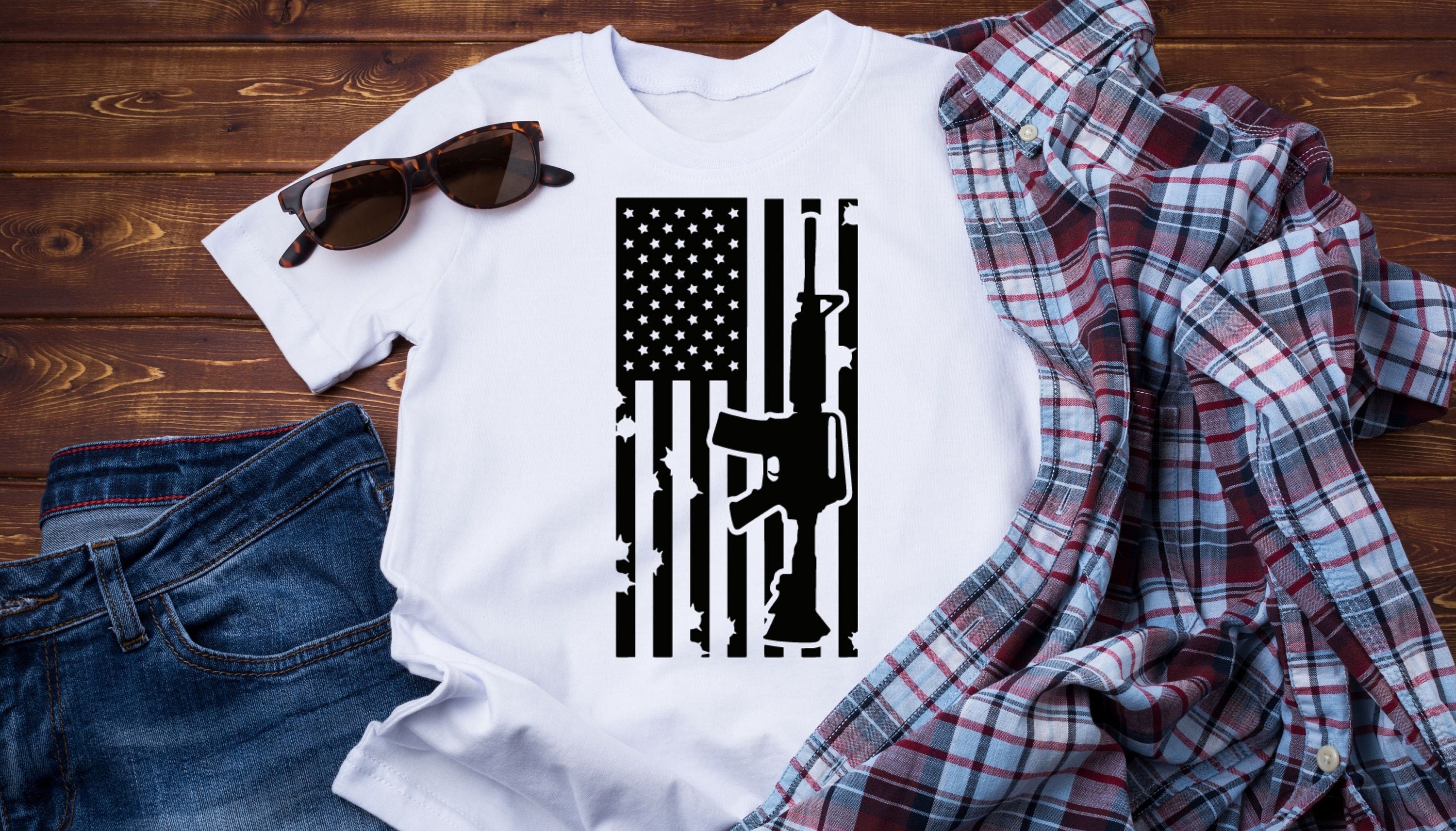 American Gun Flag Svg American Flag Svg Distressed Flag Svg - Etsy ...