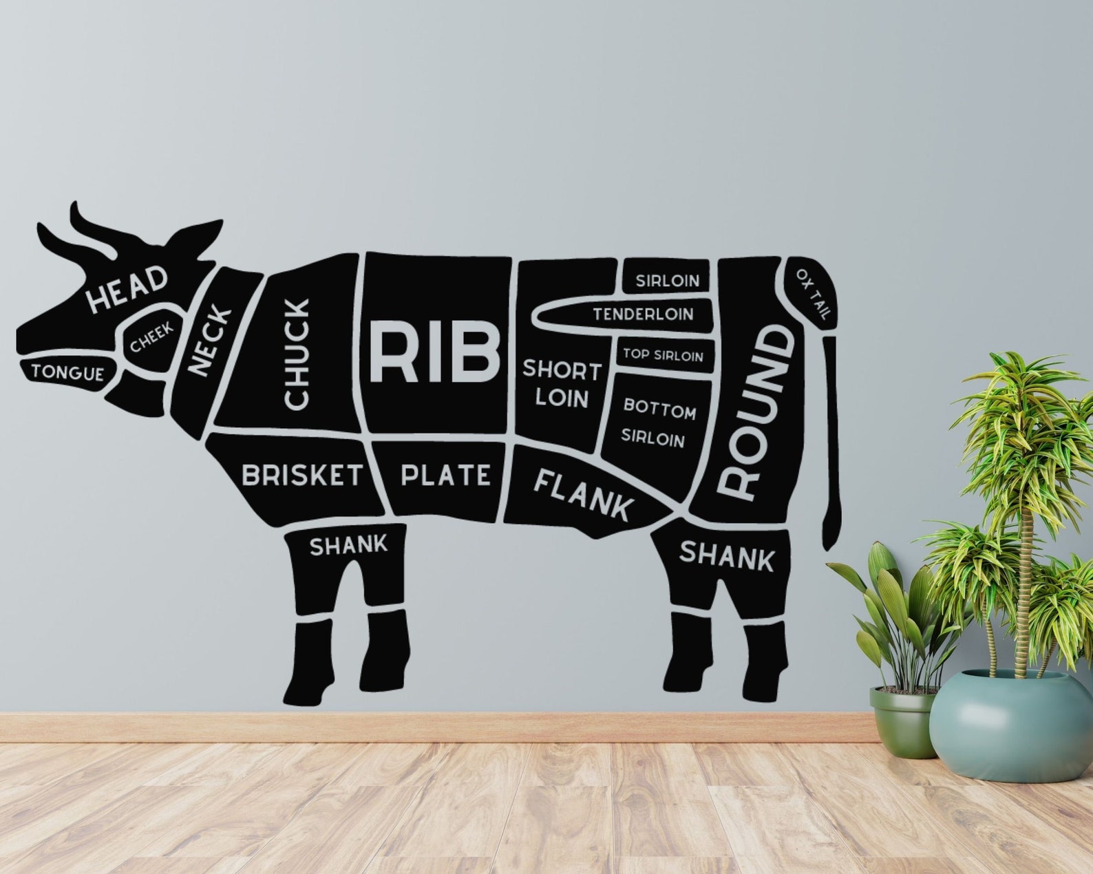 Beef Cuts Svg, Beef Cattle Cuts Svg, Butcher Svg, Chart Cuts of Meat ...