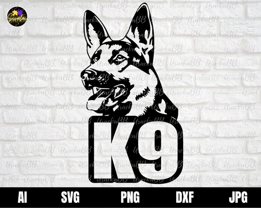 K9 Head Svg, K9 Dog Svg, K9 Svg, K9 Police Dog Svg, K9 Police Dog ...