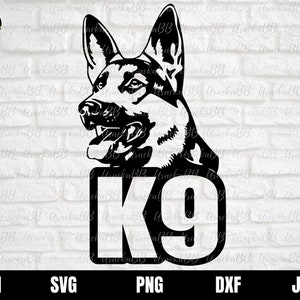 K9 Head Svg, K9 Dog Svg, K9 Svg, K9 Police Dog Svg, K9 Police Dog ...