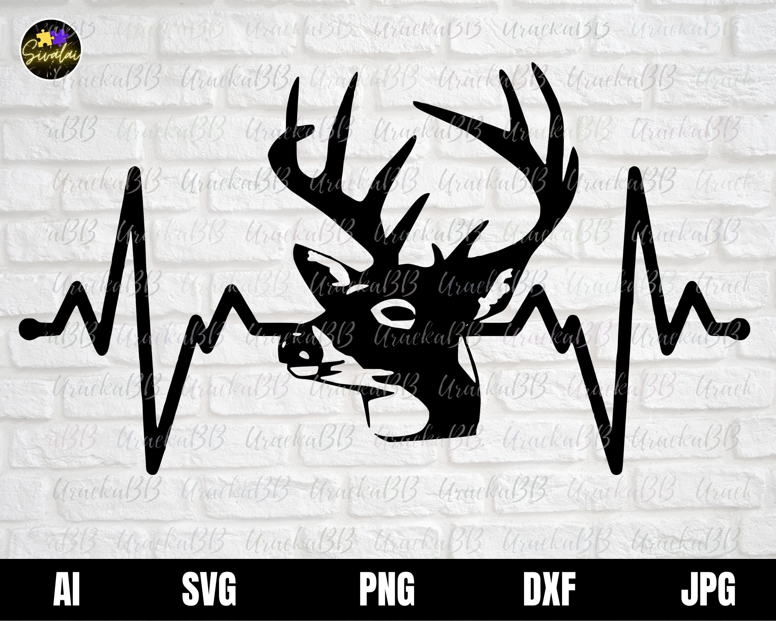 Hunting Svg Deer Svg Heartbeat Svg Deer Hunting Svg Deer - Etsy