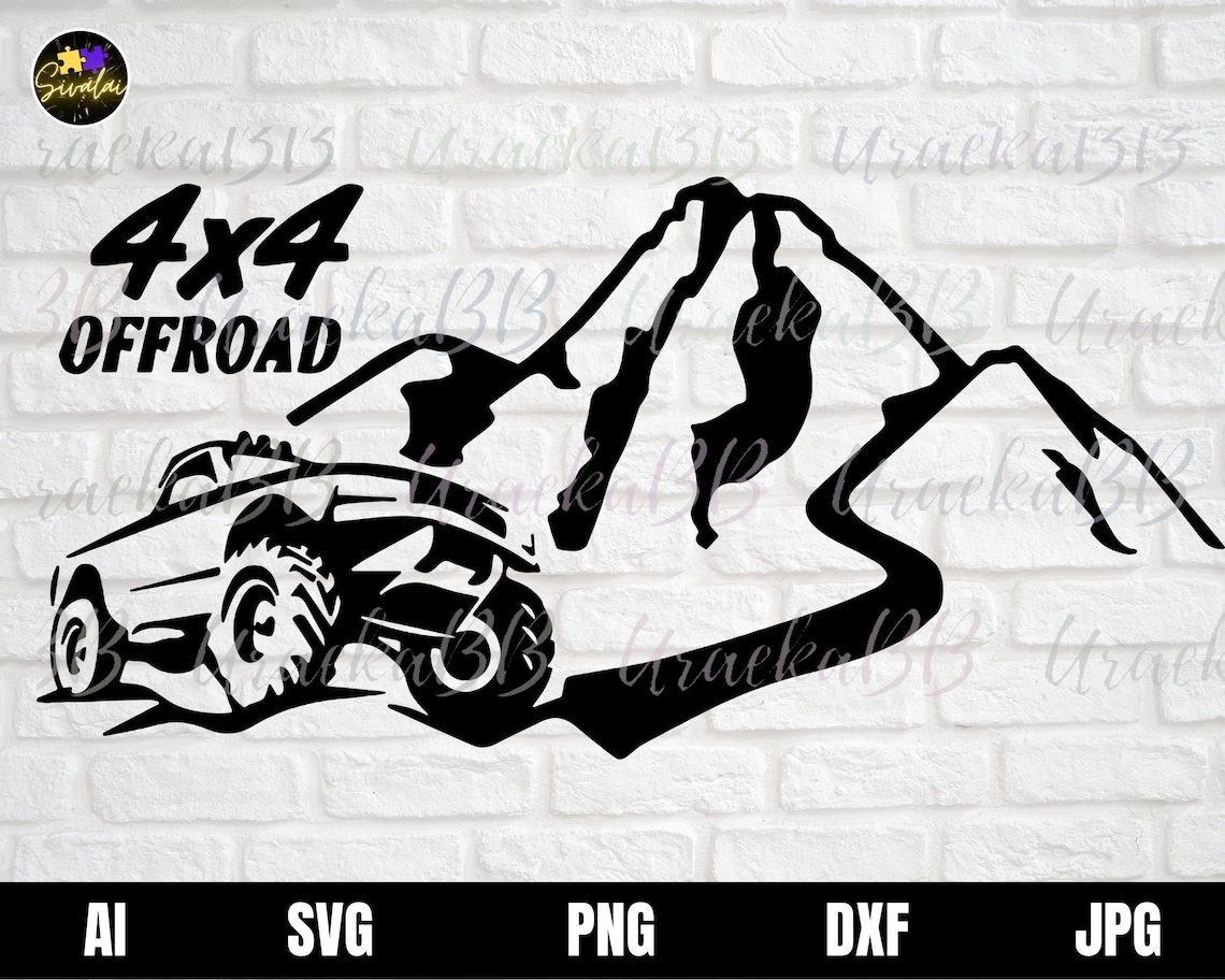 4X4 Svg Four by Four Logo Off-road Rally Car Truck Racing SGV | Etsy