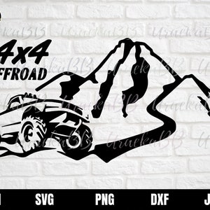 4X4 Svg Four by Four Logo Off-road Rally Car Truck Racing SGV Vector ...