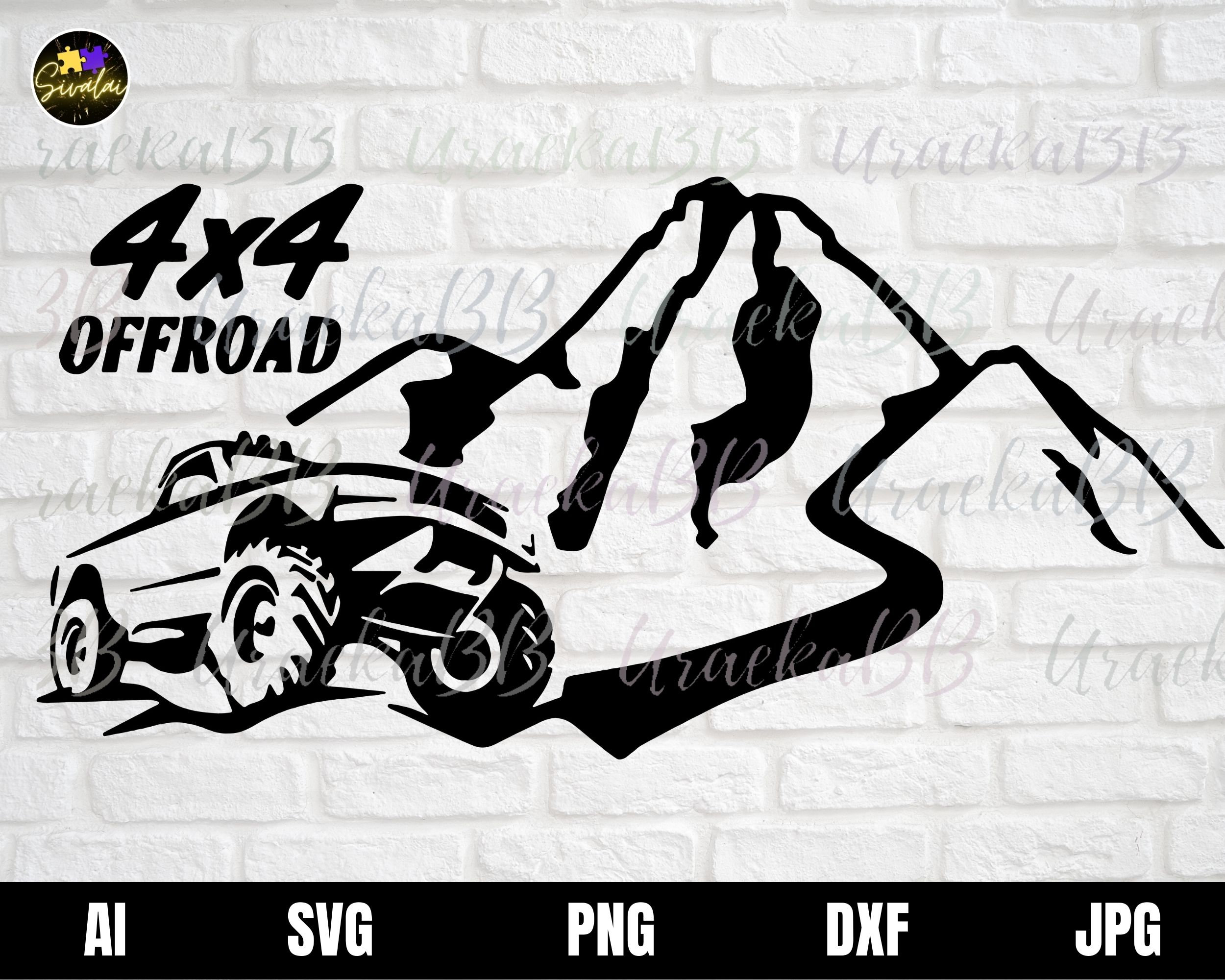4X4 Svg Four By Four Logo Off-road Rally Car Truck Racing SGV | Etsy