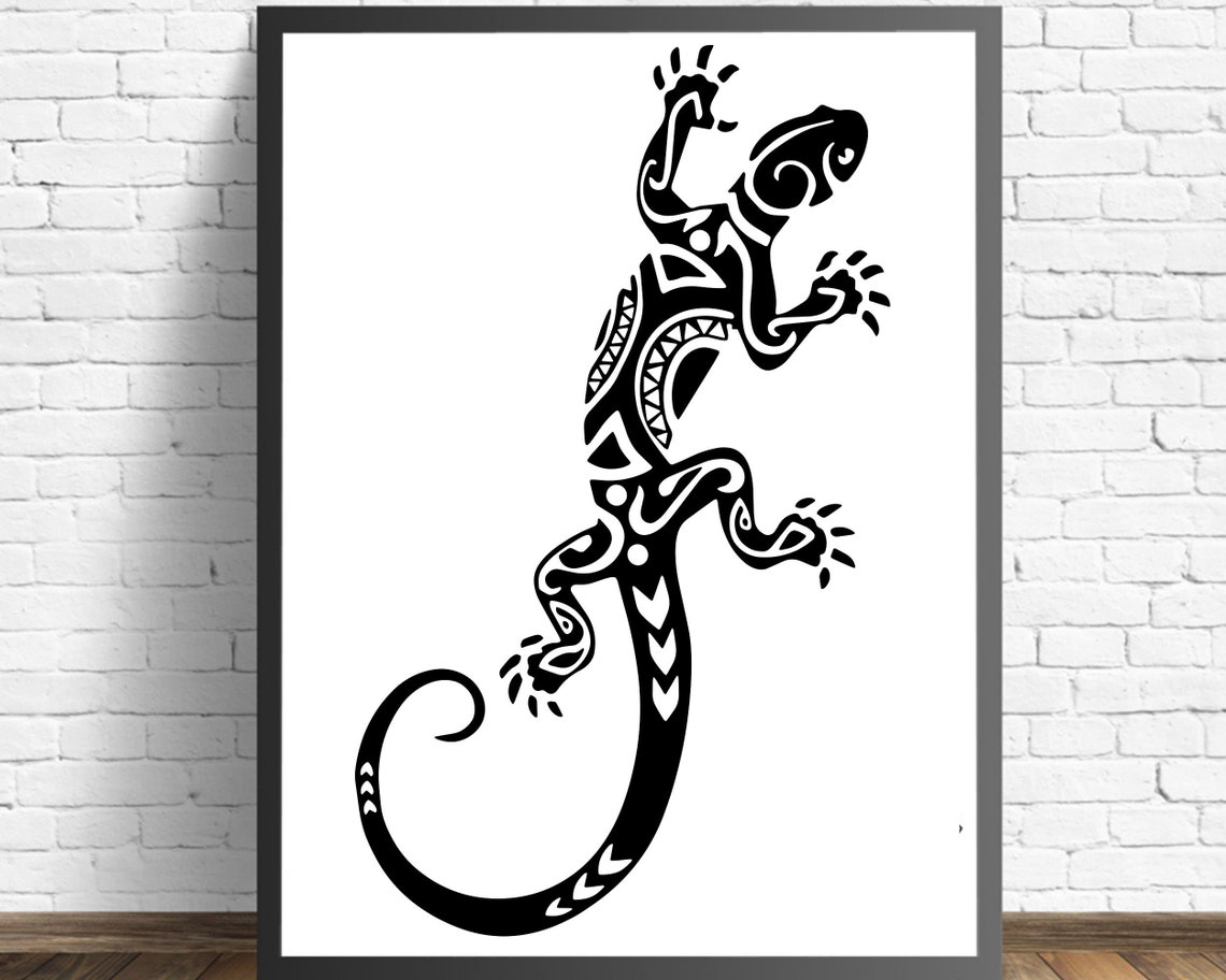 Tribal Lizard SVG Lizard SVG Gecko SVG Lizard Clipart | Etsy