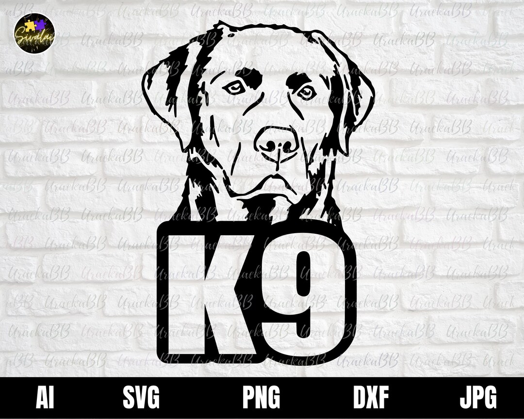 Labrador Svg, Labrador Head Svg, K9 Dog Svg, K9 Svg, K9 Police Dog Svg ...
