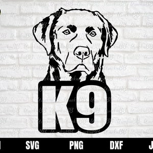 Labrador Svg, Labrador Head Svg, K9 Dog Svg, K9 Svg, K9 Police Dog Svg ...
