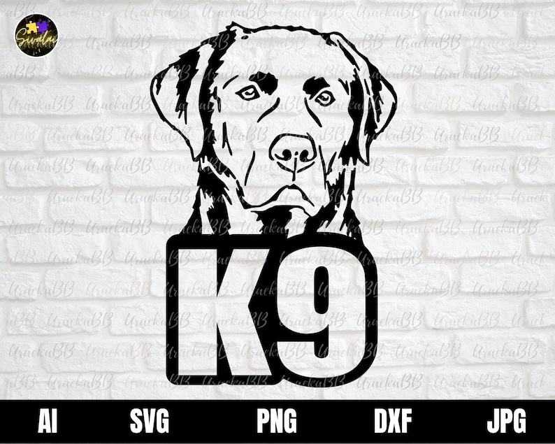 Labrador Svg, Labrador Head Svg, K9 Dog Svg, K9 Svg, K9 Police Dog Svg ...