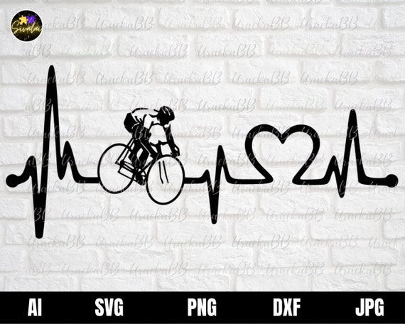Cyclist Svg Biker Svg Biker Clipart Love Cycling Svg | Etsy UK