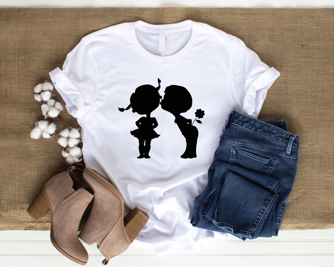 Romantic Couples Svg Kiss Couple Svg First Kiss Boy Girl | Etsy