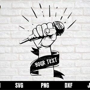 Hand Holding Microphone Svg, Microphone Svg, Hand Holding Music ...