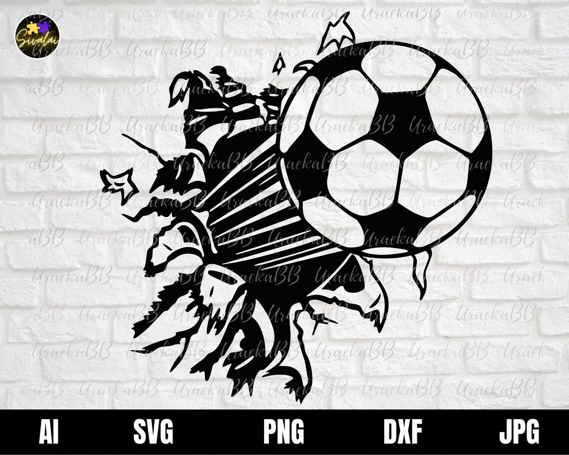 Football Svg Smashing Ball Svg Soccer Ball Cut Files - Etsy