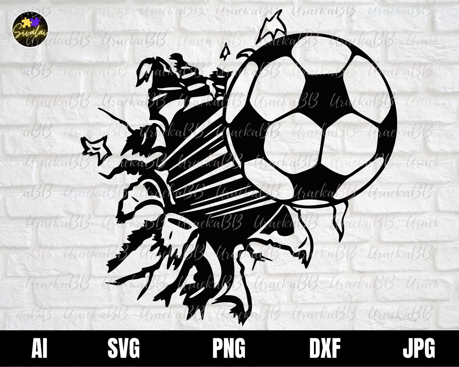 Football Svg Smashing Ball Svg Soccer Ball Cut Files - Etsy