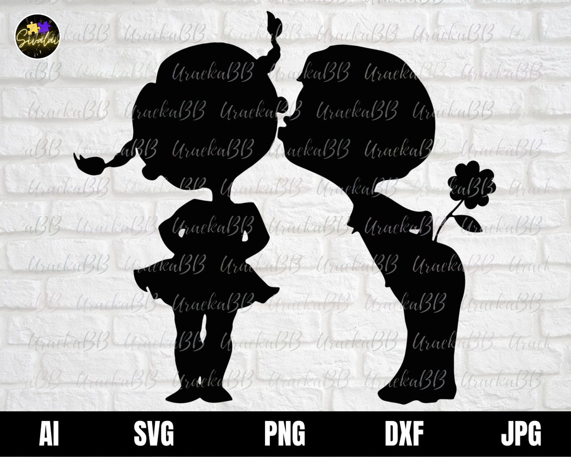 Romantic Couples Svg Kiss Couple Svg First Kiss Boy Girl - Etsy