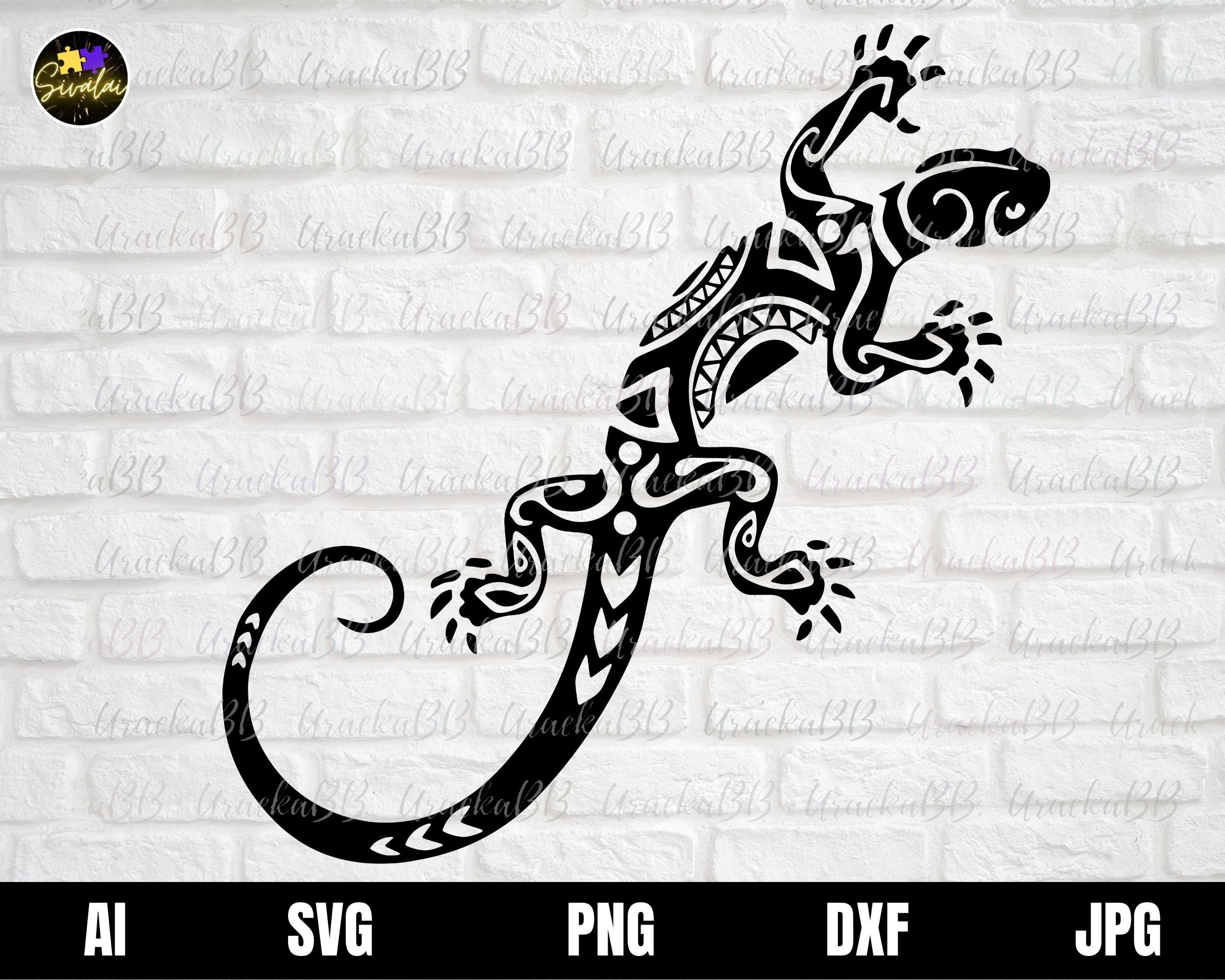 Tribal Lizard SVG, Lizard SVG, Gecko SVG, Lizard Clipart, Lizard Cut ...