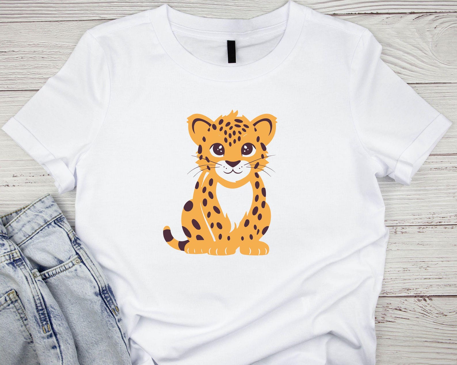 Cute Leopard Svg File, Baby Leopard Svg, Leopard Clipart Svg, Leopard ...