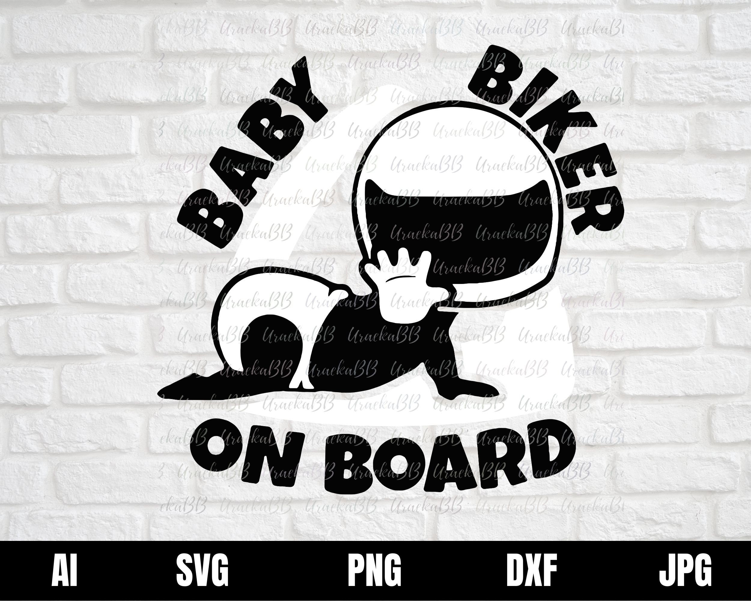 Baby On Board SVG Car Decal SVG Baby Biker On Board Cricut | Etsy