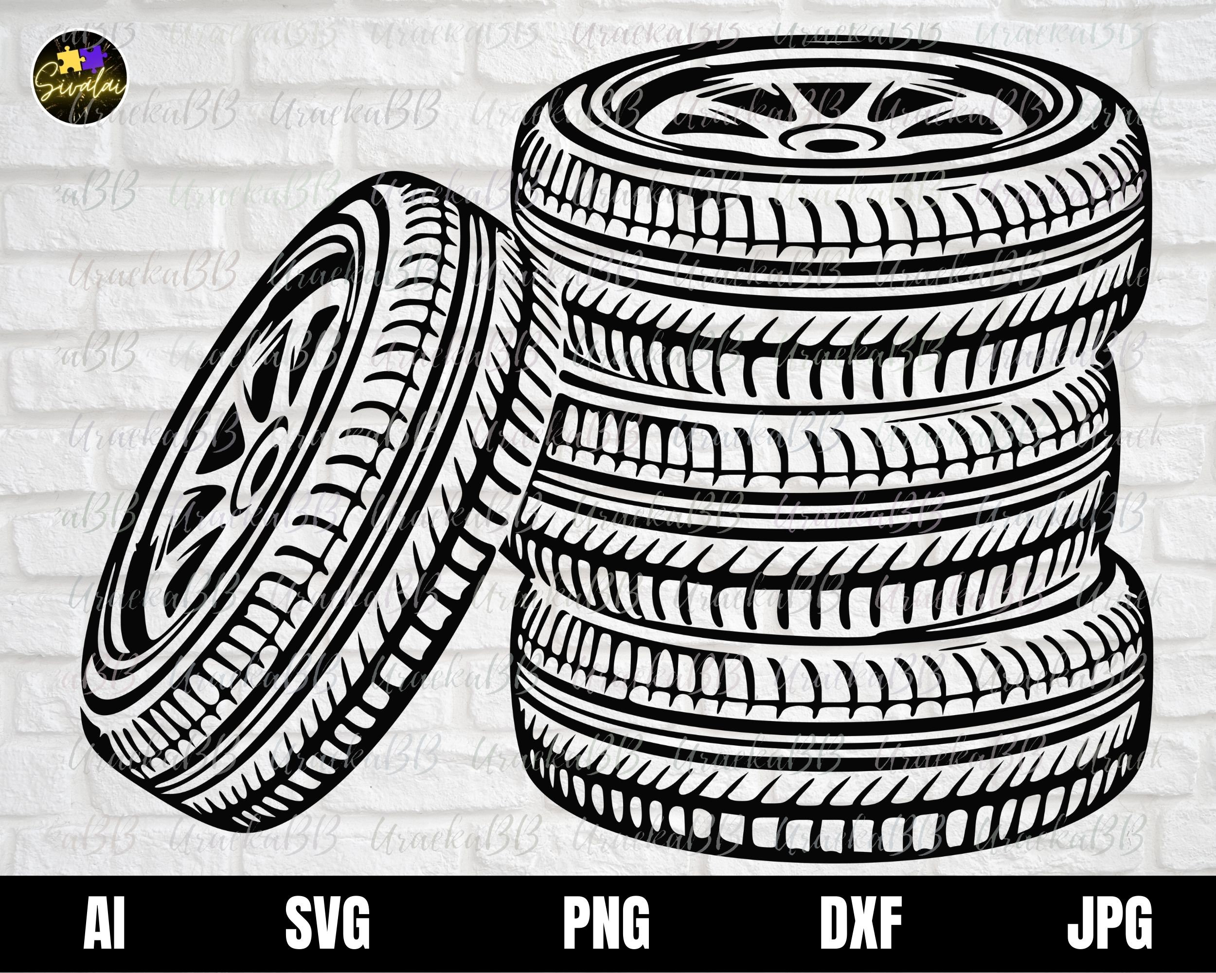 Wheel Svg, Car Tire Svg, Wheel Clipart, Wheel for Cricut, Tires ...