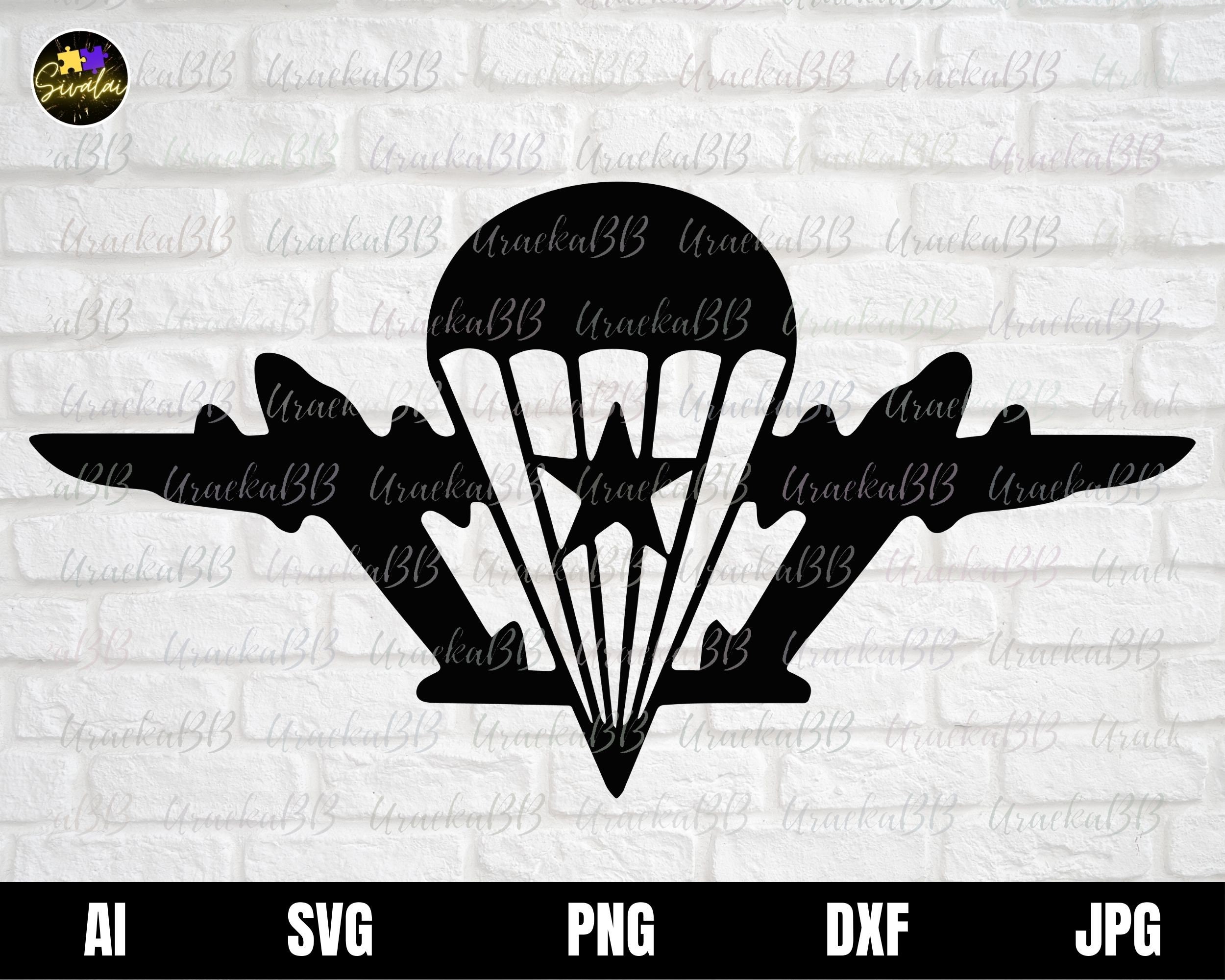 Parachute Svg Parachuting Svg Airborne Svg Army Airplane - Etsy