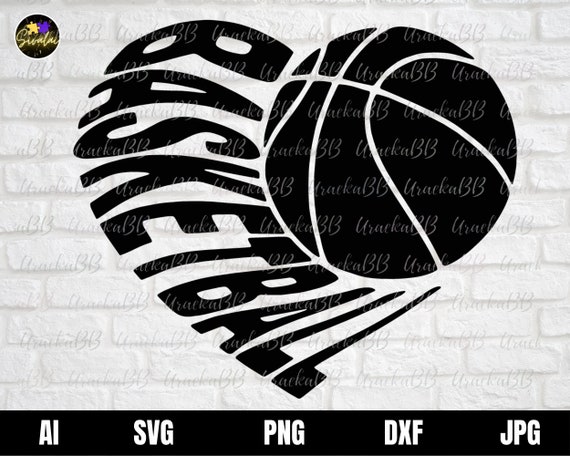 Basketball Heart Svg Basketball Svg Basketball Love Svg | Etsy